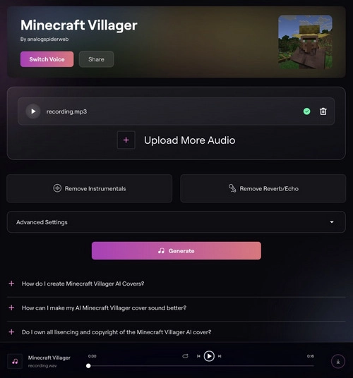 Best Minecraft Villager AI Voice Generators That Work