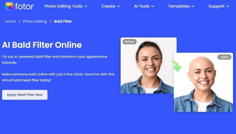 See What Would You Look Like Bald with 4 AI Bald Filters