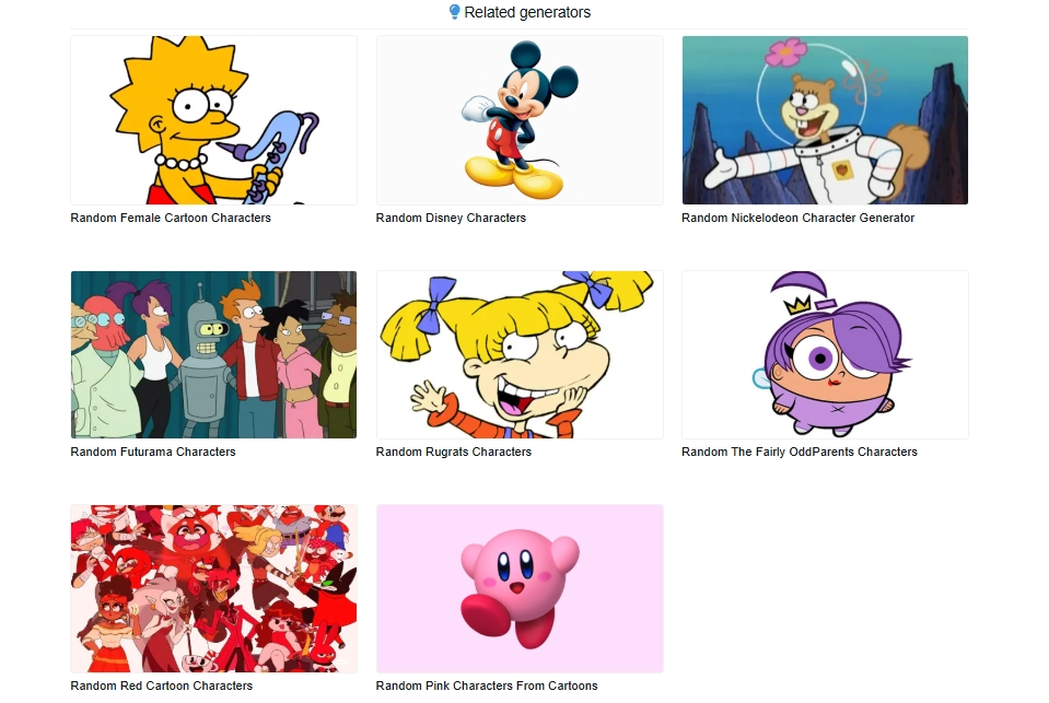 Random Cartoon Character Generator: Get Pics & Ideas!