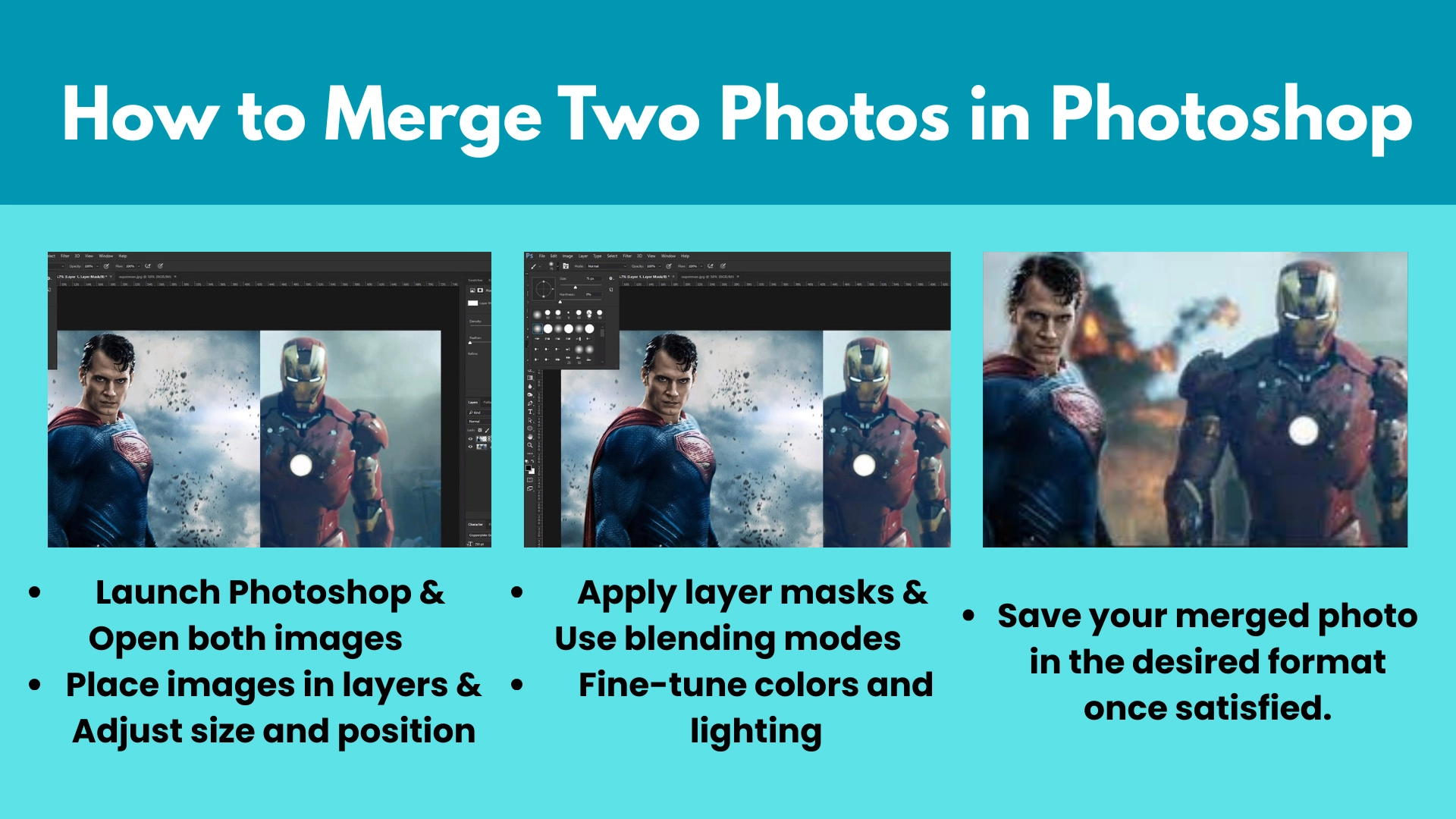 How to Merge Photos in Photoshop: Guide & AI Althernatives