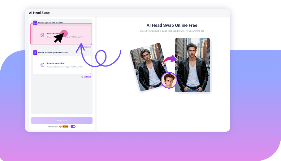 Free Head Swap with Face & Hair Swapping