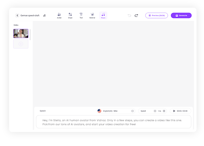 Vidnoz AI: Create FREE AI Videos 10X Faster Online
